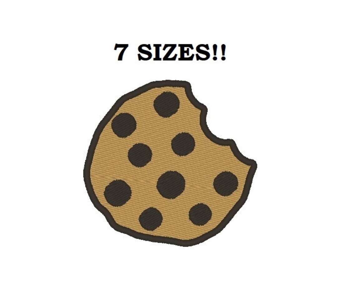 Chocolate Chip Cookie Embroidery Design - 7 Sizes - Mini Cookie Design ...