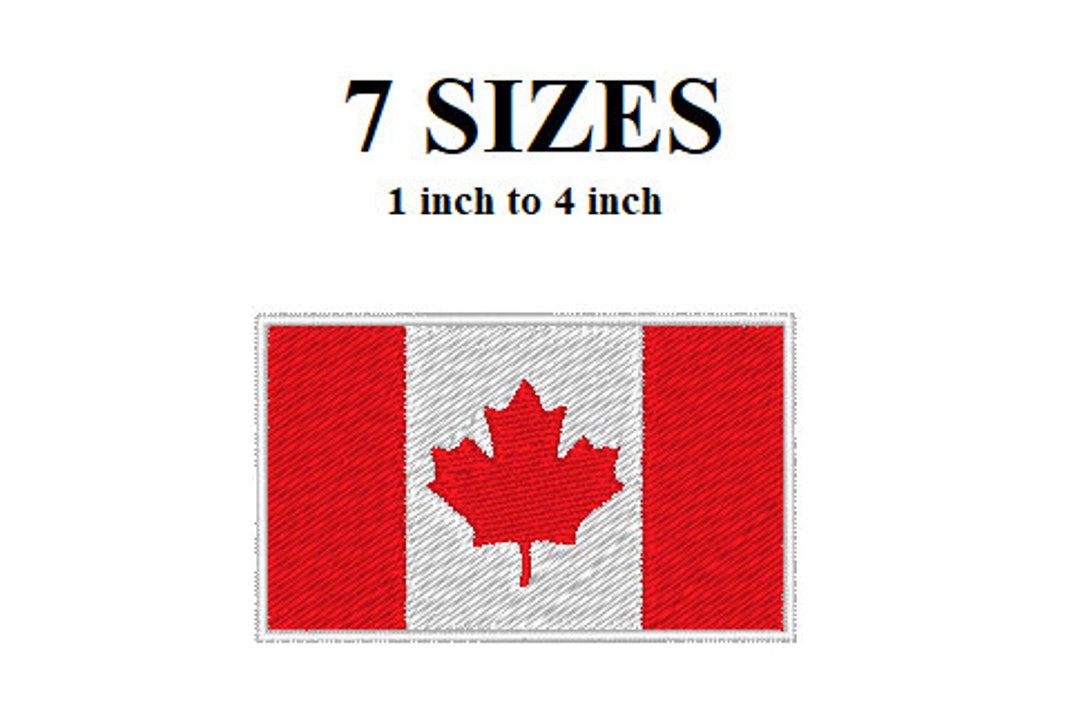 Canadian Flag Machine Embroidery Design: Mini Sizes (instant Download ...