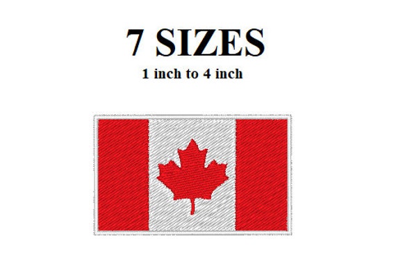 Canadian Flag Machine Embroidery Design 7 Sizes Mini - Etsy Canada