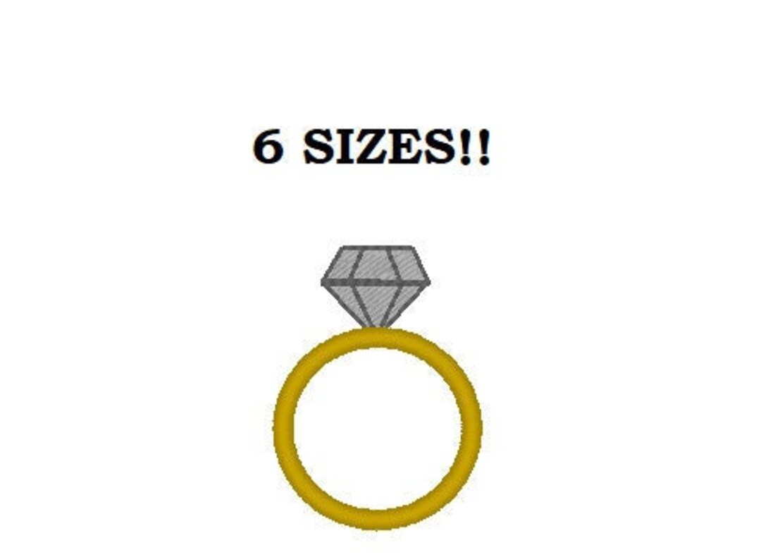 Diamond Ring Machine Embroidery Design - 6 Sizes - Mini Diamond Ring ...