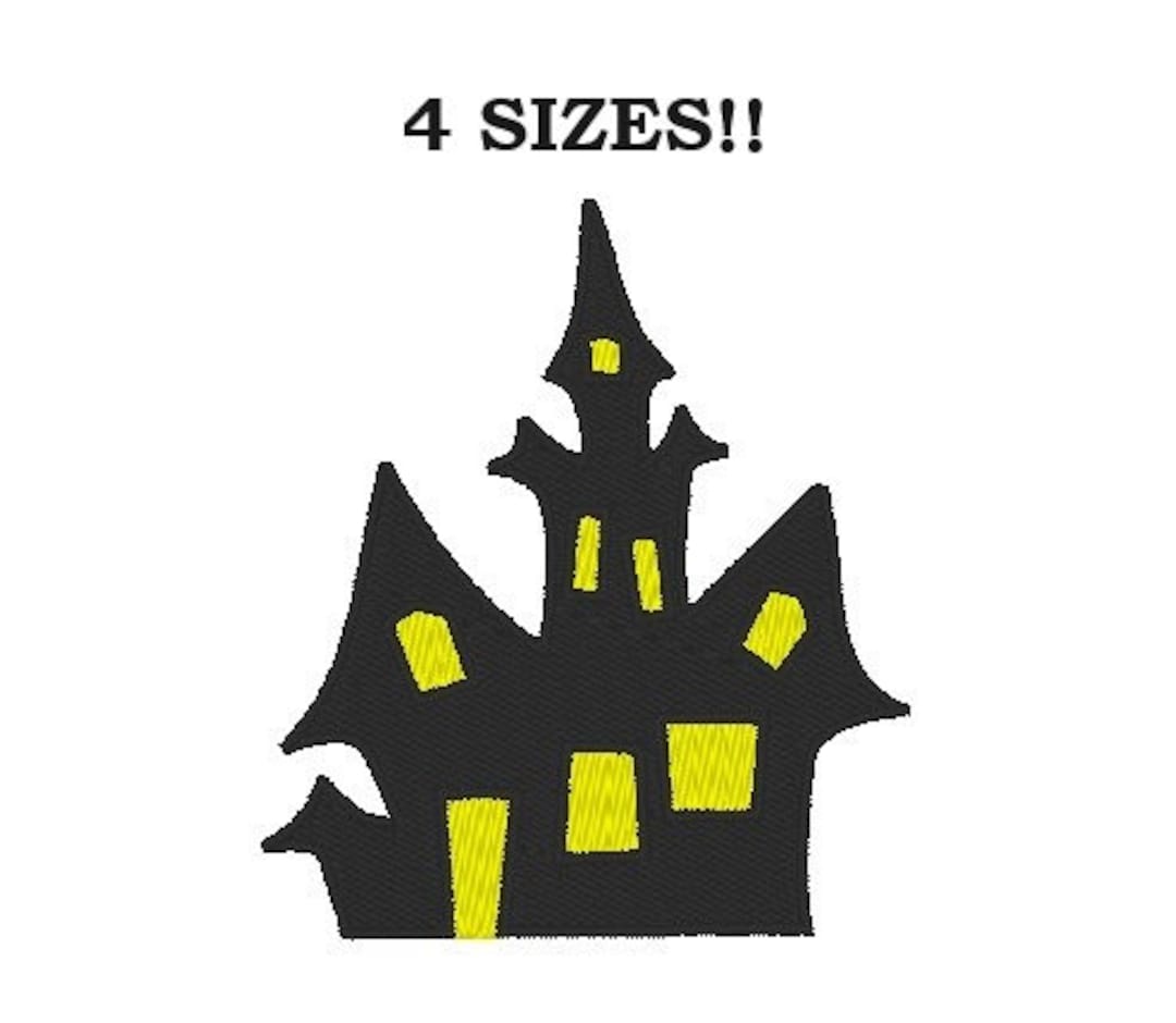 Haunted House Machine Embroidery Design: 4 Sizes (instant Download) - Etsy