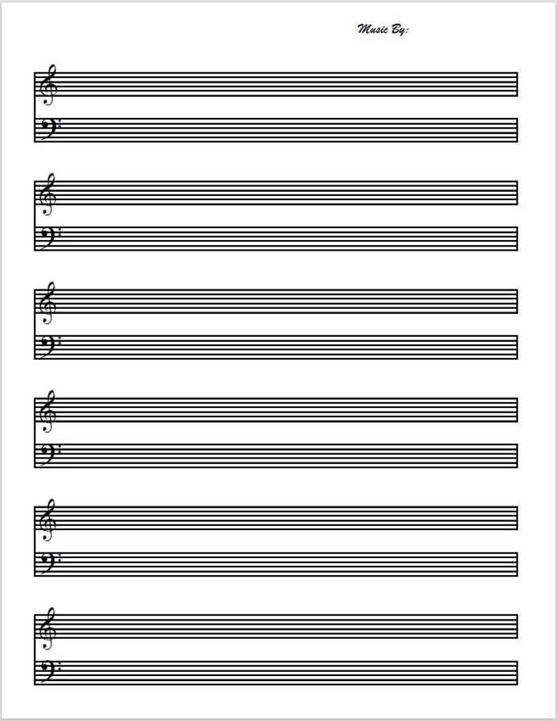 Printable Music Paper PDF File | Etsy