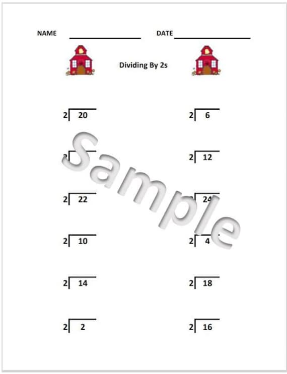 Hojas De Trabajo De División Imprimibles En Formato Pdf 📚