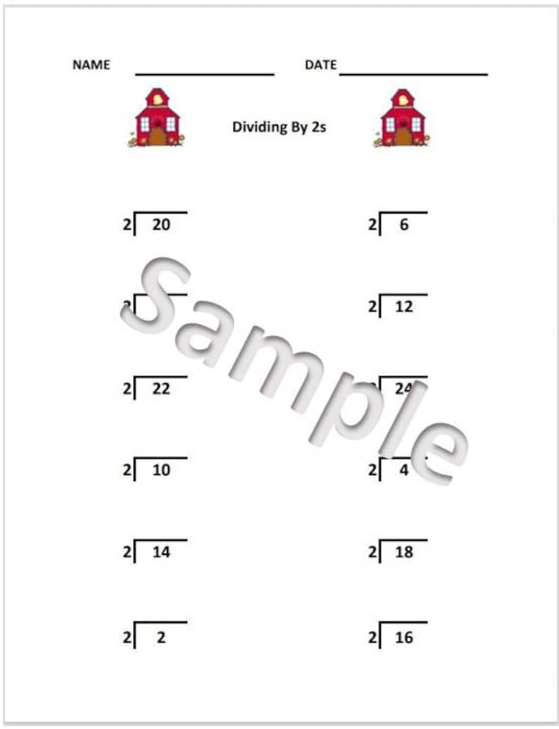 Division Practice Worksheets: Homeschool Math (PDF Download) - Etsy