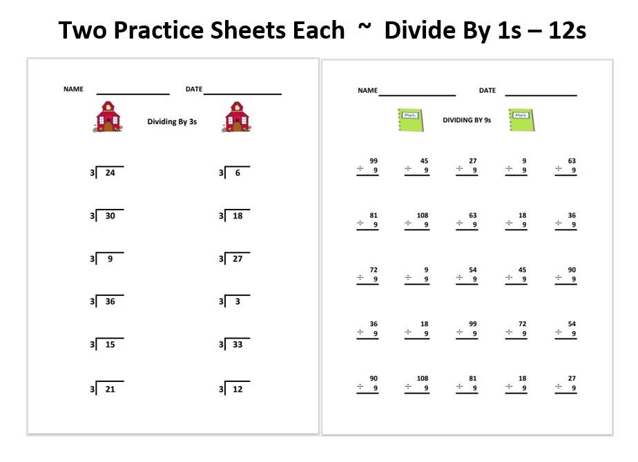 Hojas De Trabajo De Division De