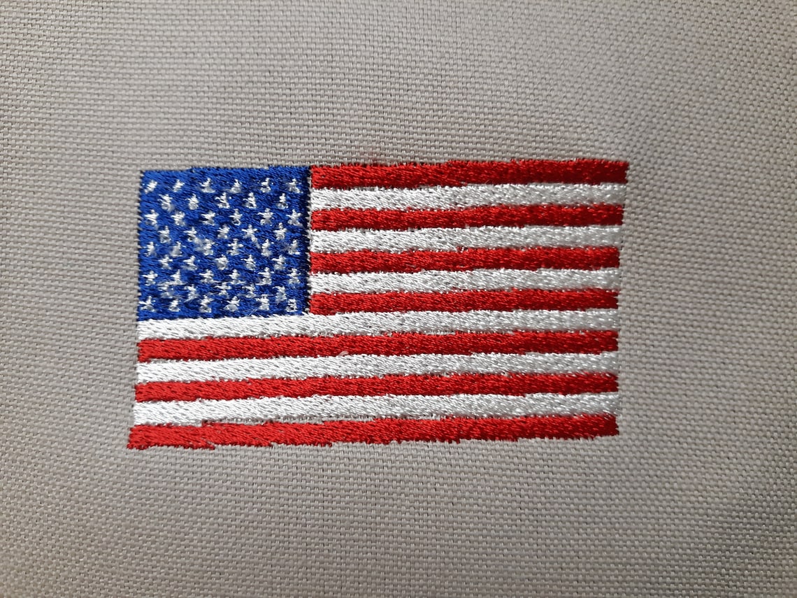 American Flag Machine Embroidery Design 4 Sizes Bonus 3 - Etsy