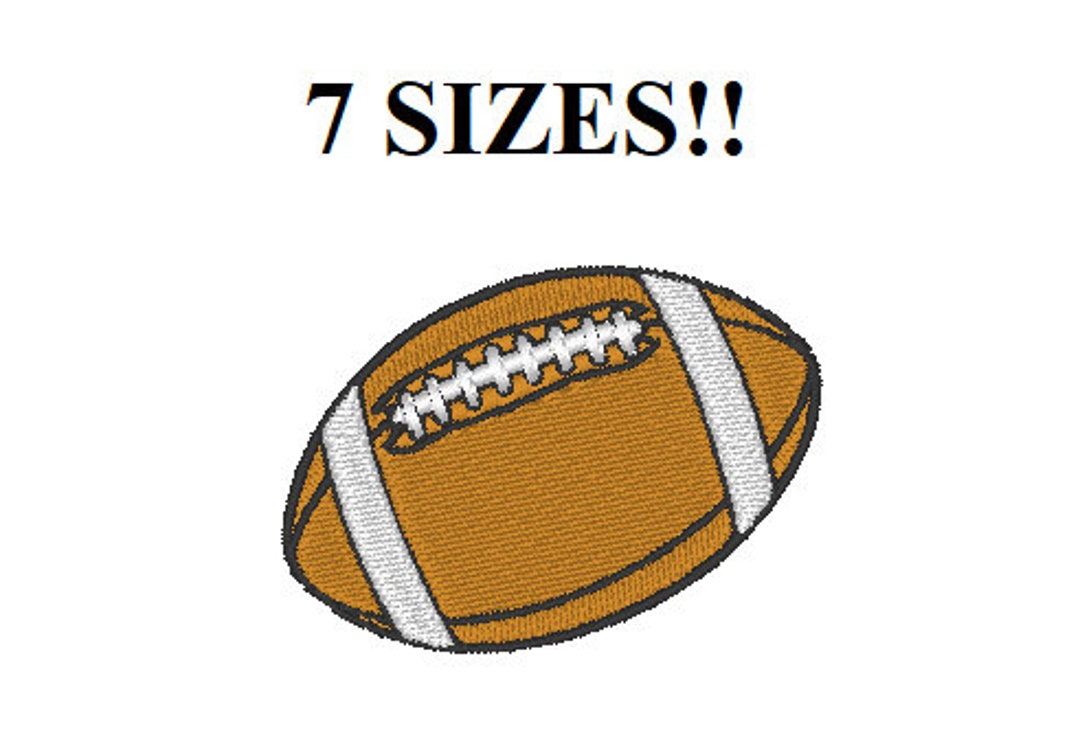 Football Machine Embroidery Design: 7 Sizes (instant Download) - Etsy