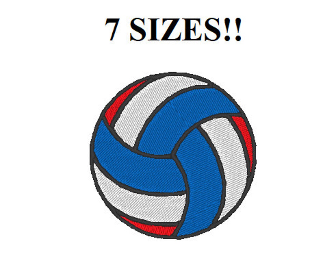 Volleyball Machine Embroidery Design: 7 Sizes (instant Download) - Etsy