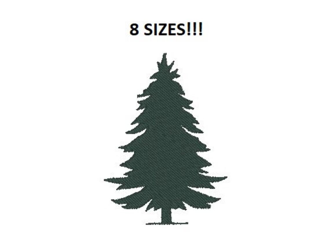 Pine Tree Silhouette Machine Embroidery Design (instant Download) - Etsy