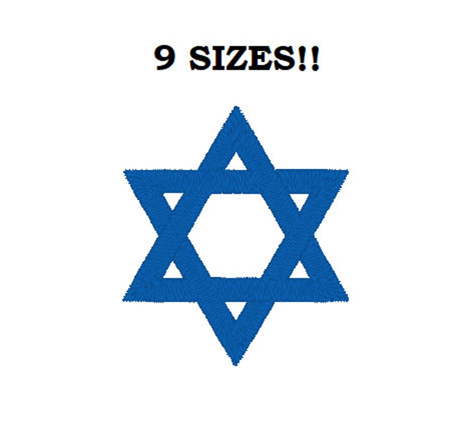 Star of David Machine Embroidery Design 9 Sizes Jewish - Etsy