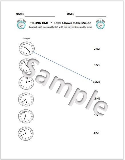 Telling Time Worksheets: Homeschool Practice Sheets (PDF Download) - Etsy