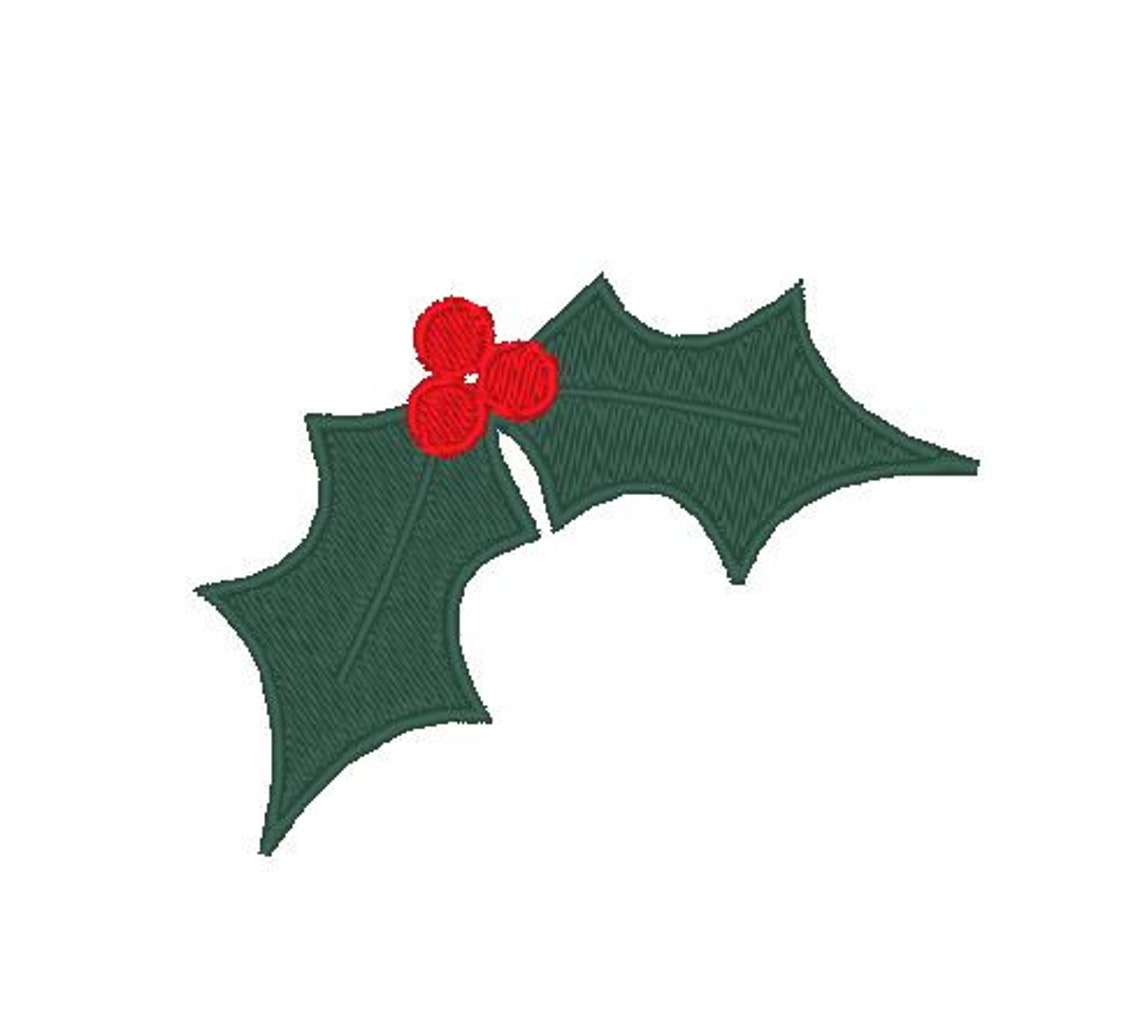 Christmas Holly Machine Embroidery Design 7 Sizes Holly - Etsy
