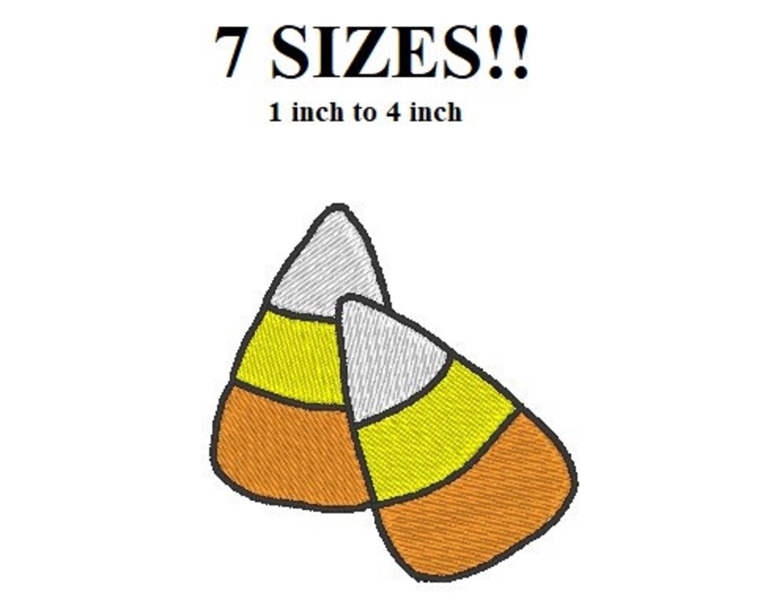 Halloween Candy Corn Machine Embroidery Design - 7 Sizes - Candy Corn ...