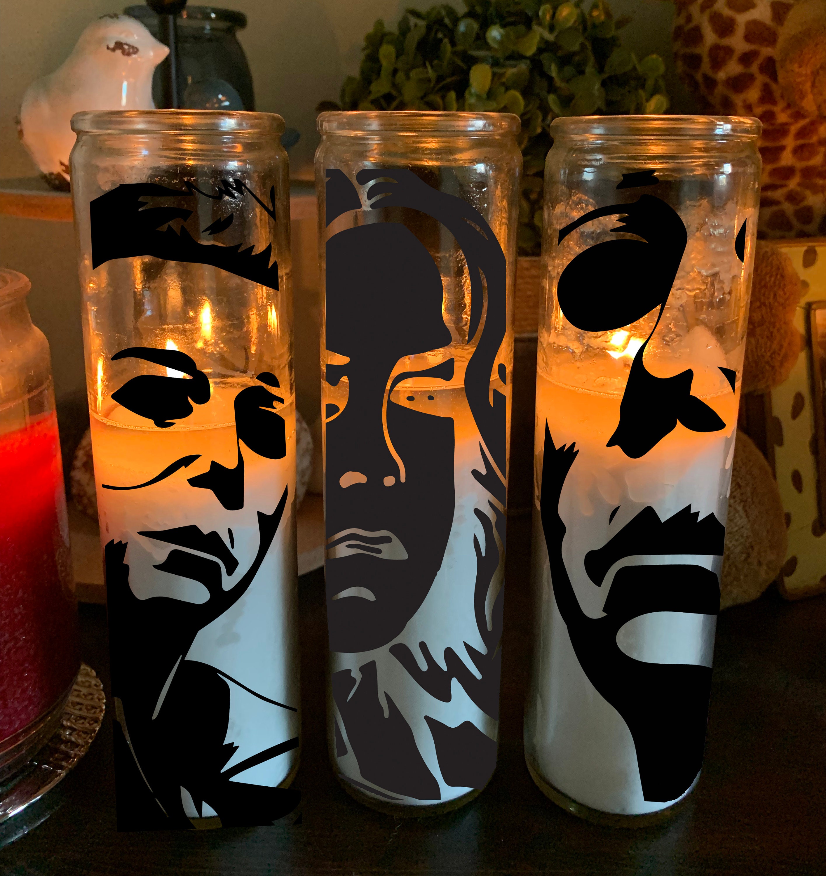 Digital Download SVG File for Tumblers & Tall Candles Halloween Michael Myers and Laurie Strode ...