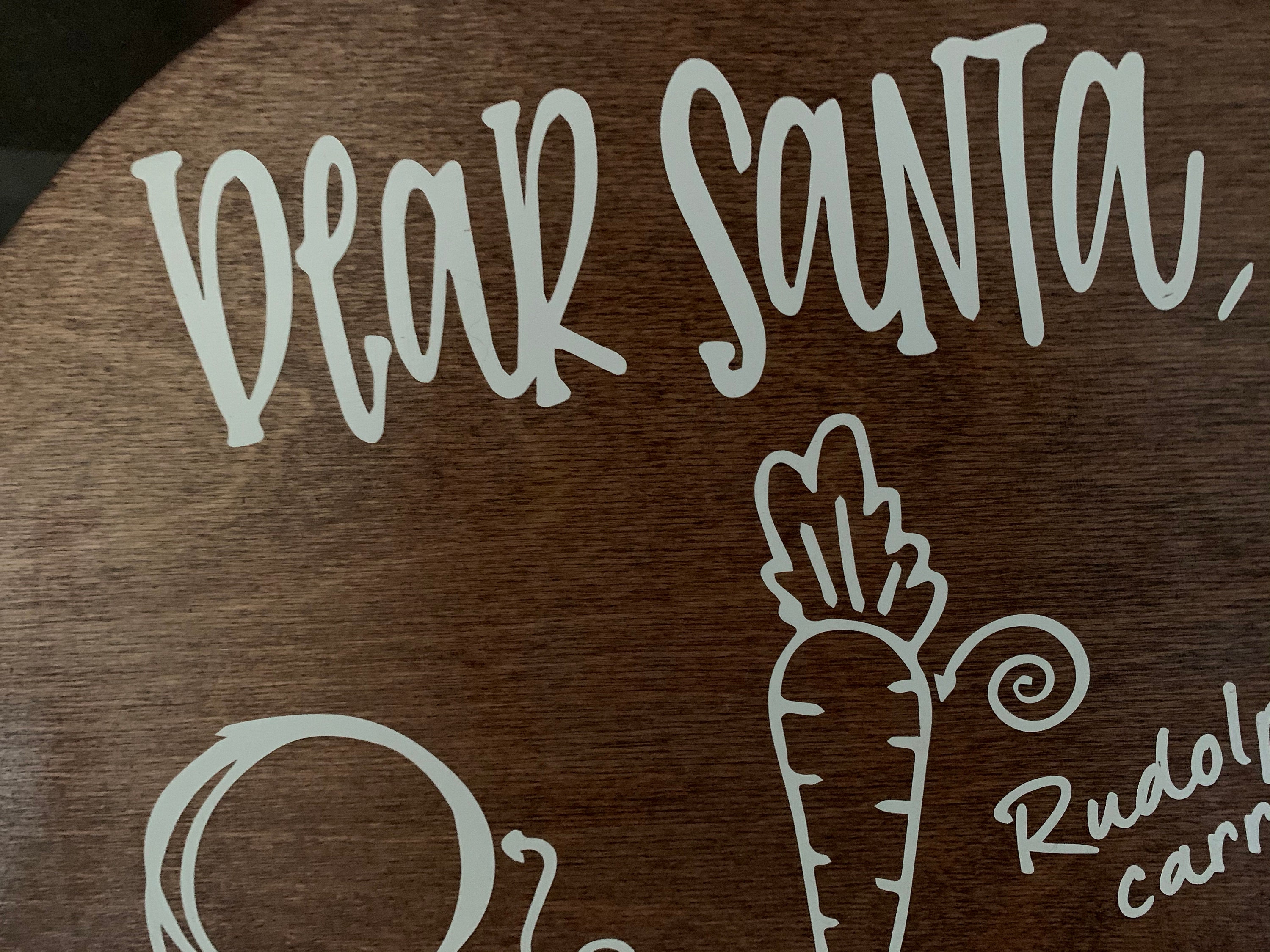 Digital Download SVG File for Round Signs Dear Santa Board | Etsy