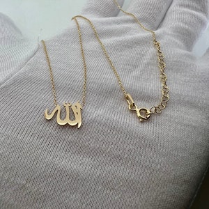 Dainty Chain Tiny Allah Pendant Necklace Art-arabic Calligraphy Gift ...