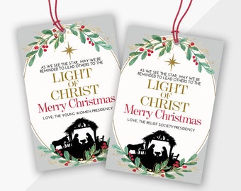 Light of Christ Christmas Tags DIGITIAL DOWNLOAD - Etsy
