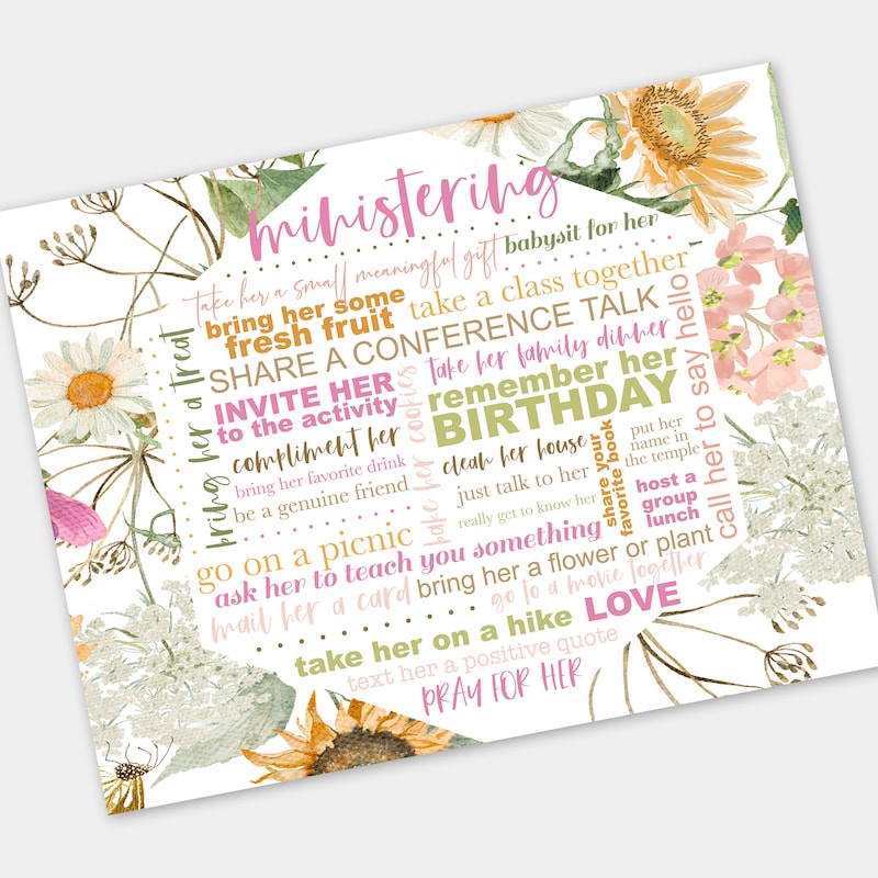 Ministering Handout - Etsy