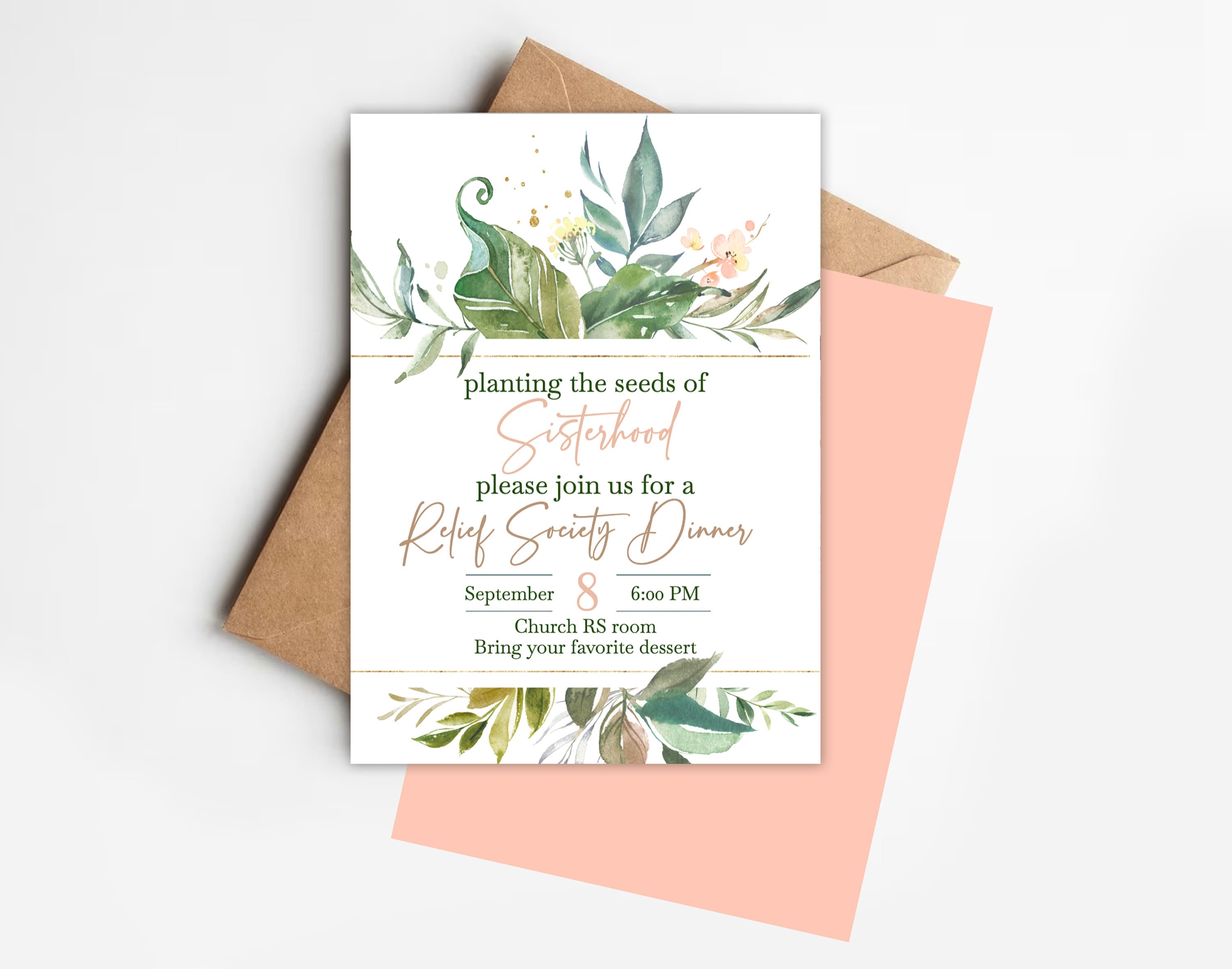 Seeds of Sisterhood Activity Invitation, Planting Seeds Theme Garden ...
