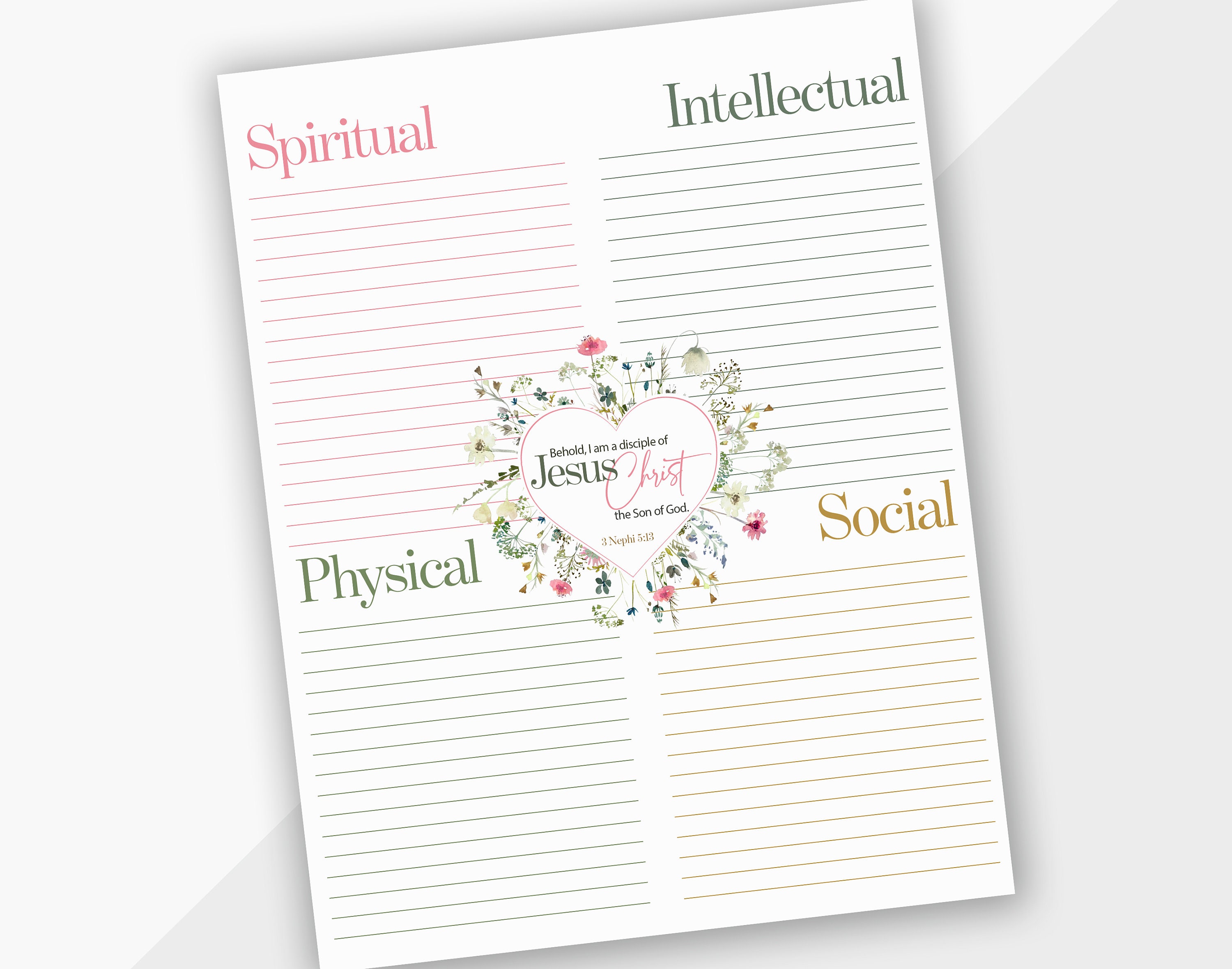 INSTANT DOWNLOAD 2024 Youth Theme Young Women Goal Setting Sheet ...