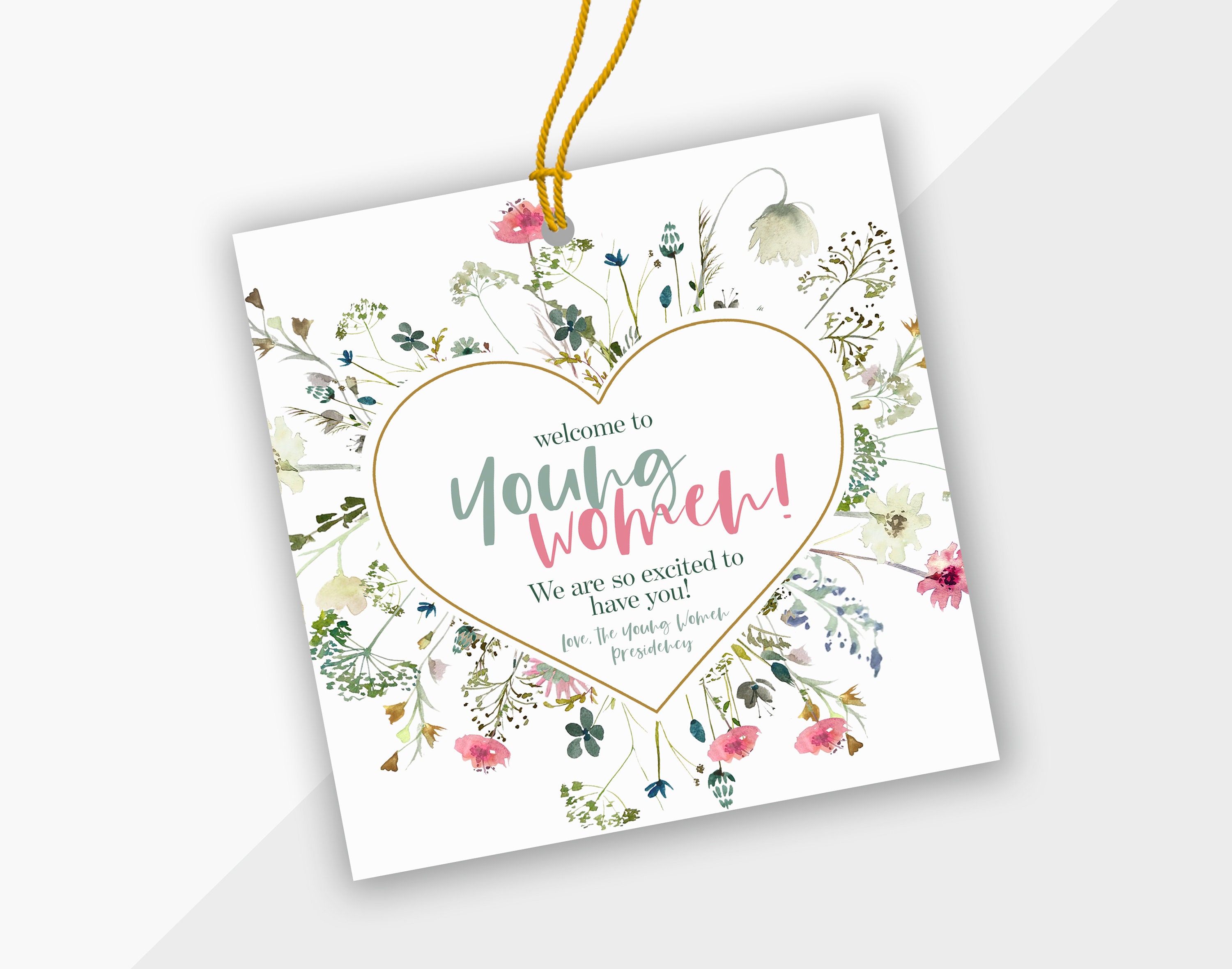 INSTANT DOWNLOAD Welcome to Young Women LDS Tag Printables, Welcome Tag ...