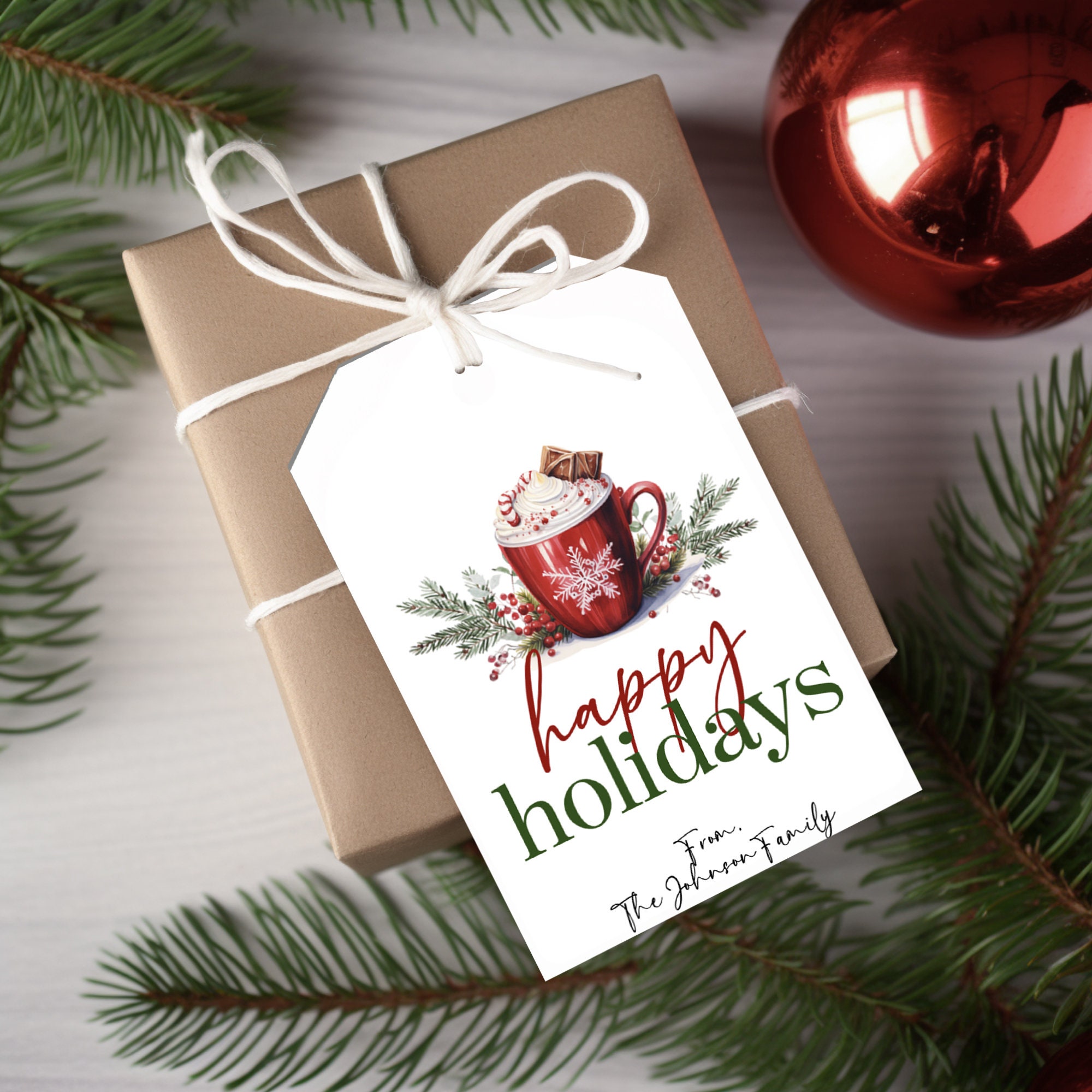 EDITABLE Hot Cocoa Bomb Tag CUSTOM Wording Cute Hot Chocolate - Etsy