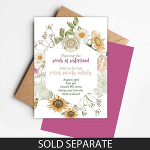 50 Ministering Ideas Printable for Relief Society, Relief Society 50 ...