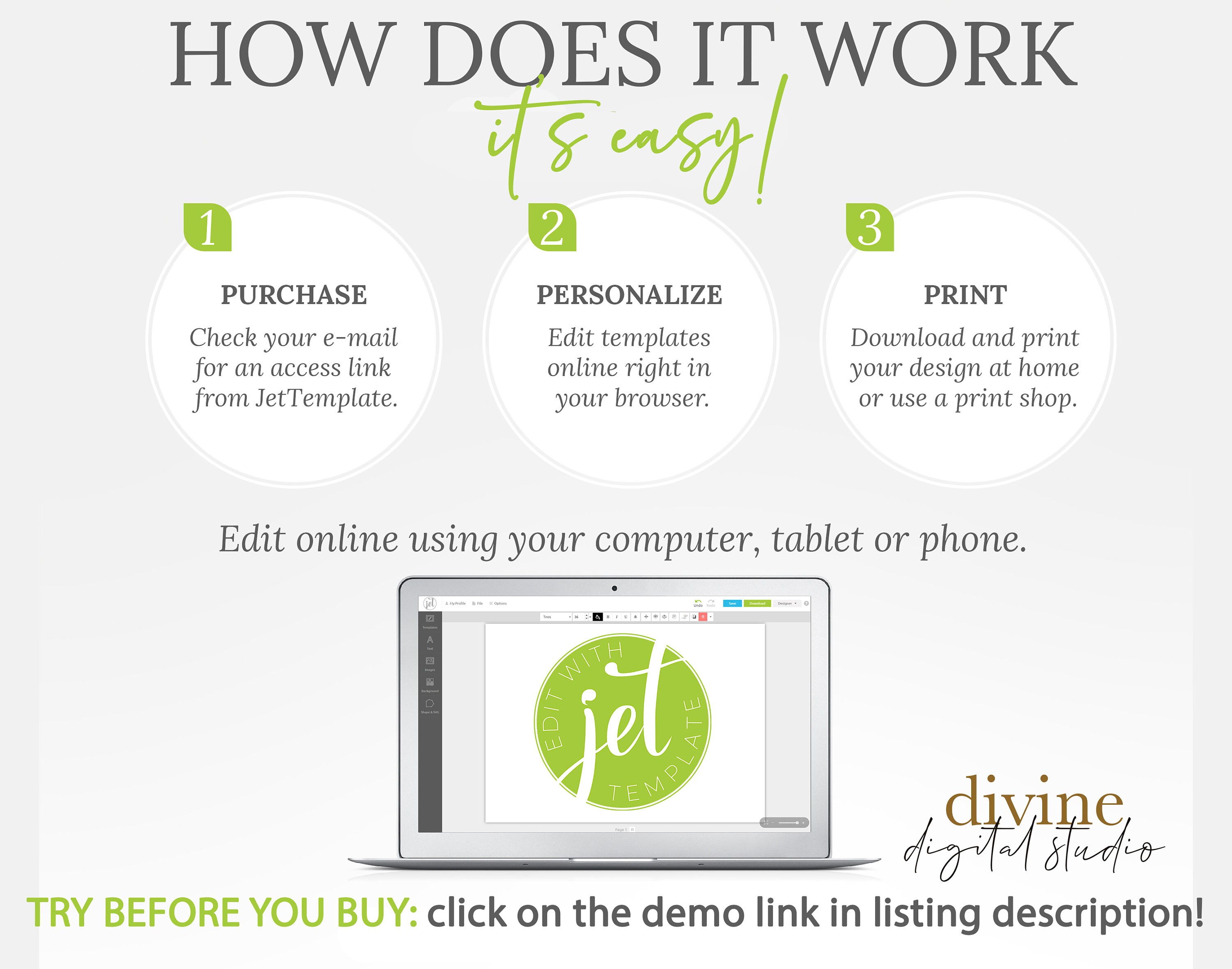 Happy Birthday Cake Printable Editable Tags Cute Modern - Etsy