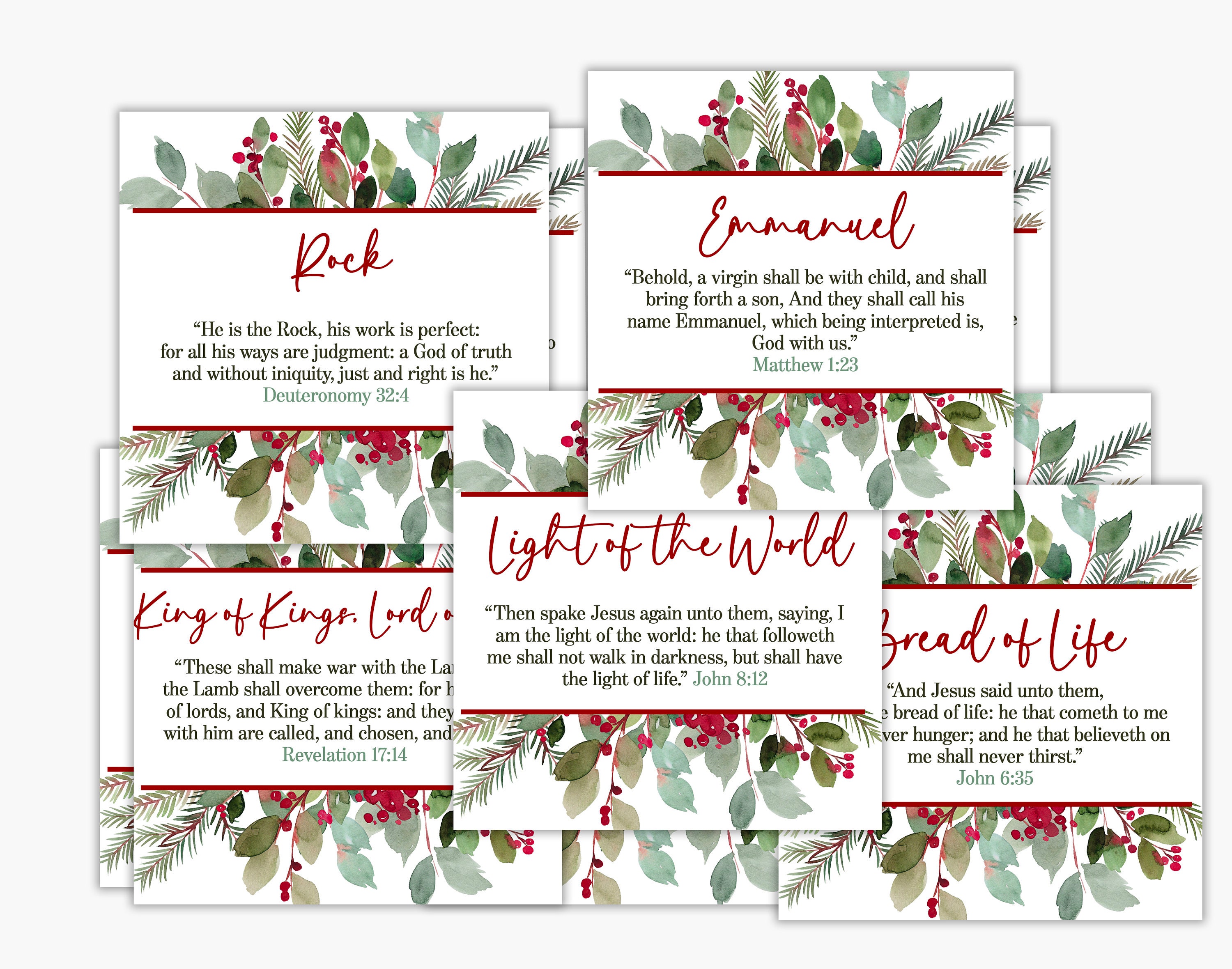 Names of Christ Christmas Banner, INSTANT Download at Purchase ...