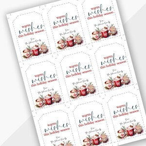 EDITABLE Hot Chocolate Tag CUSTOM Wording, Cute Hot Chocolate Tag for ...