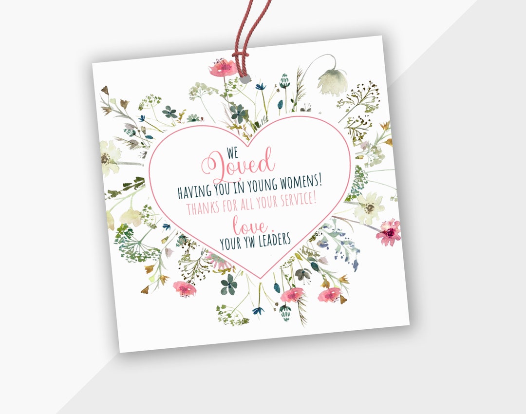 Thank You Flower Tag, Editable Wording Tag, Fully Customized Wording ...