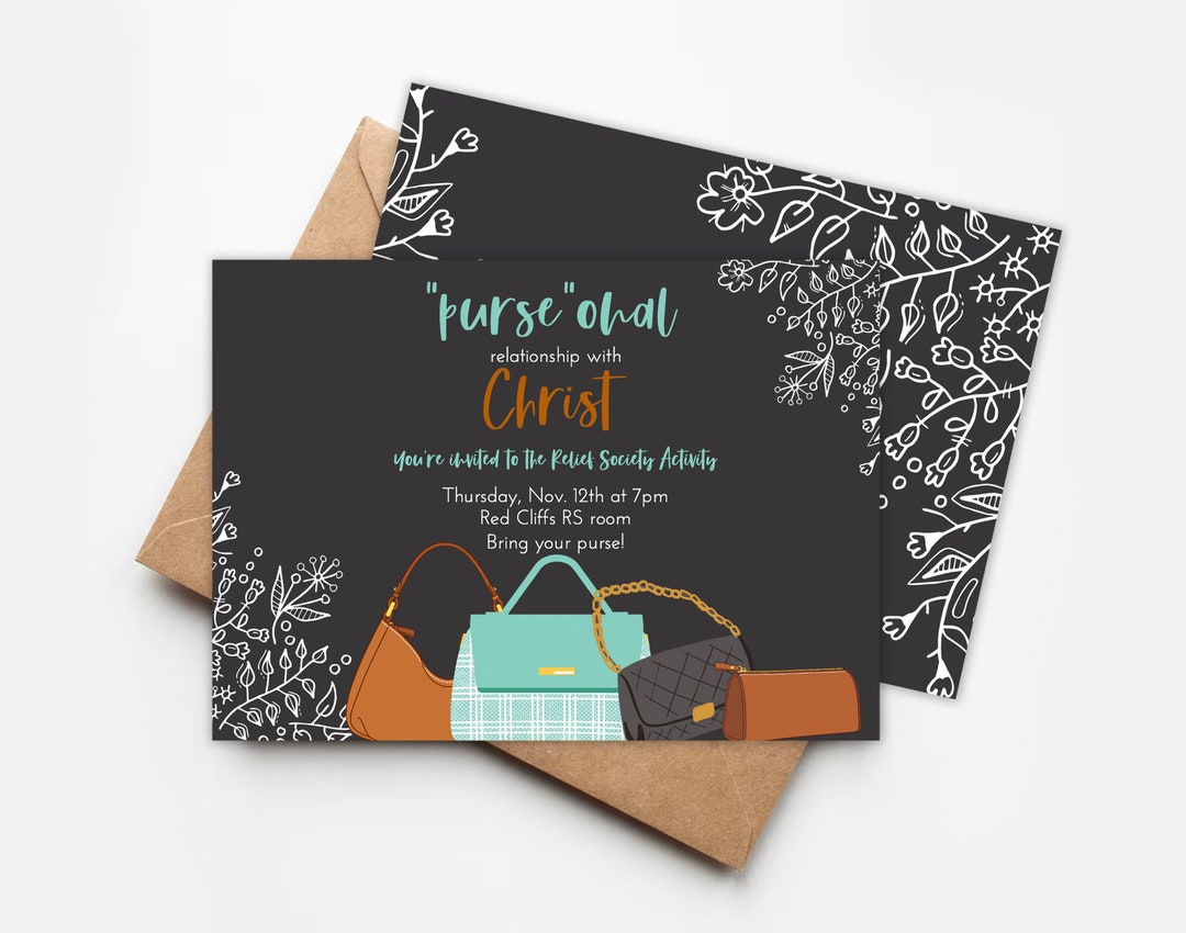 Purse Activity Invitation, EASY to Edit, Your Personal Journey in ...