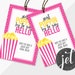 Just Poppin in to Say Hi, Popcorn Editable Cute Tags, Modern Simplistic ...
