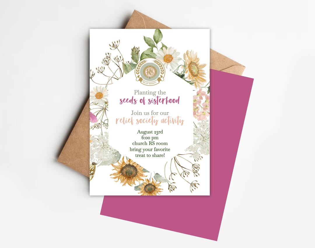 Seeds of Sisterhood Activity Invitation, Planting Seeds Theme Garden ...