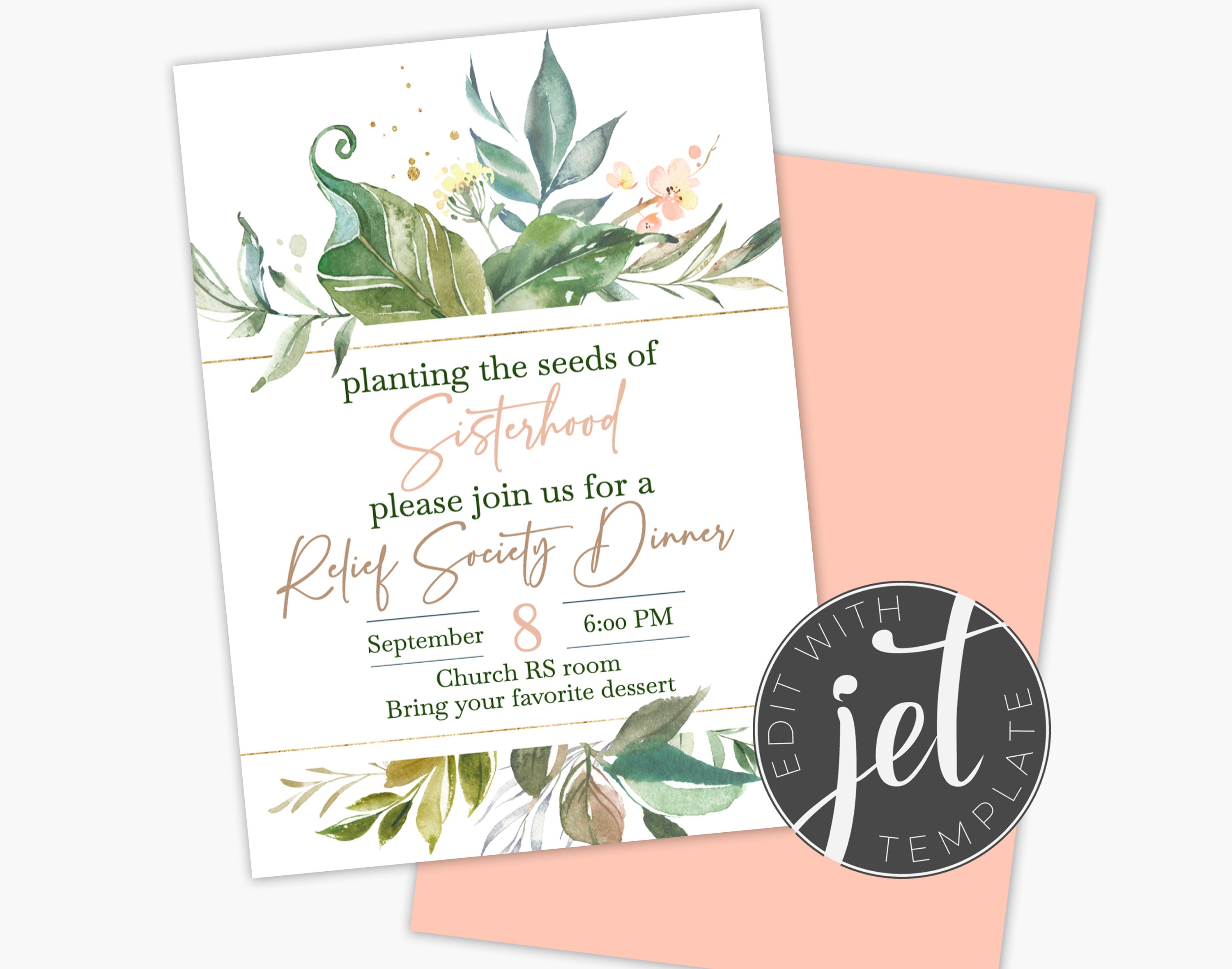 Seeds of Sisterhood Activity Invitation, Planting Seeds Theme Garden ...
