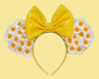 Daisy Flowers Minnie Mouse Ears Disney Ears Floral Ears - Etsy