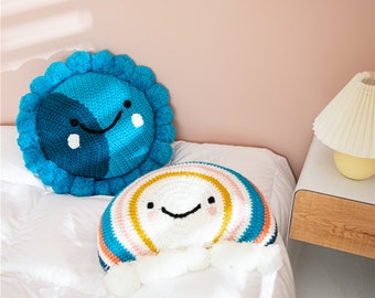 Sunflower Smiley Face Pillow - Etsy