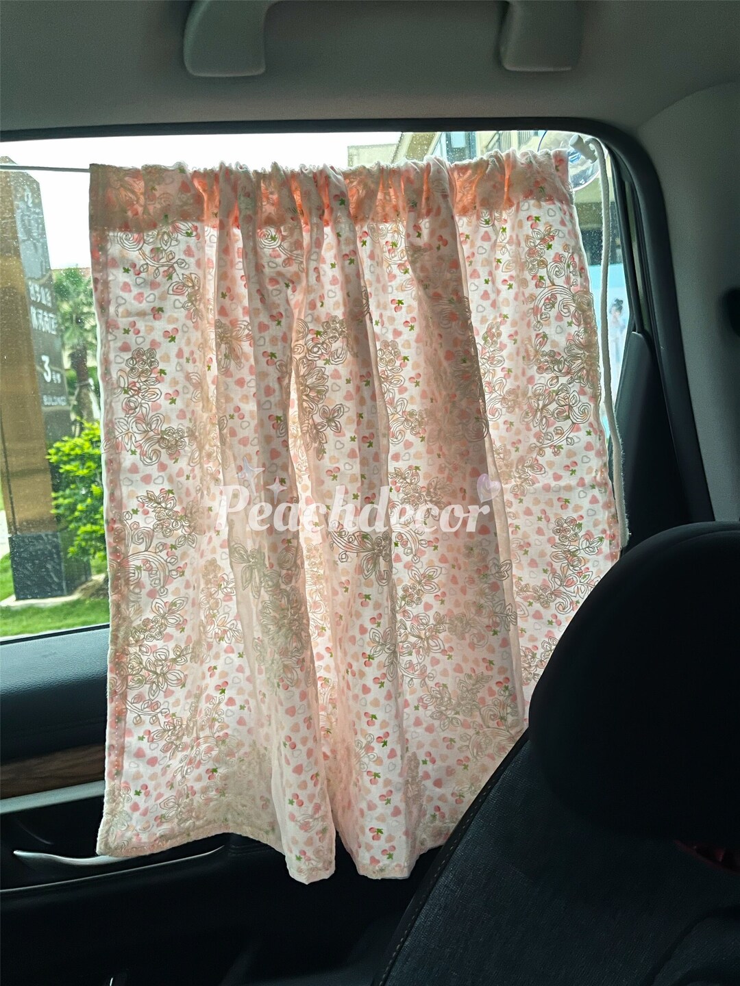 Cotton Car Curtains Set of 2/ Shade for Babies With Suction Cups ...