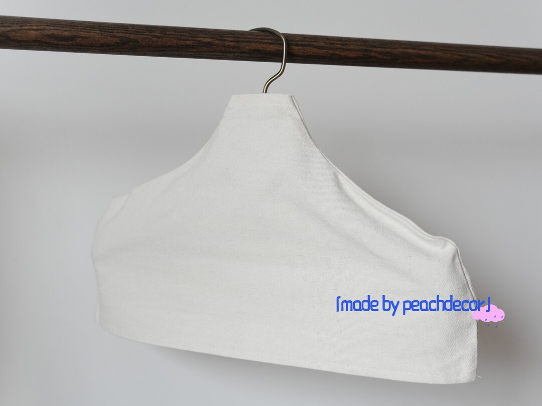 10 Pcs Hanger Covers, Shoulder Dust Hanger Cover, Cotton Linen Hanger ...