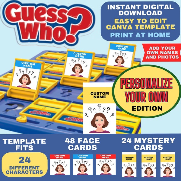 Guess Who Cards - Etsy