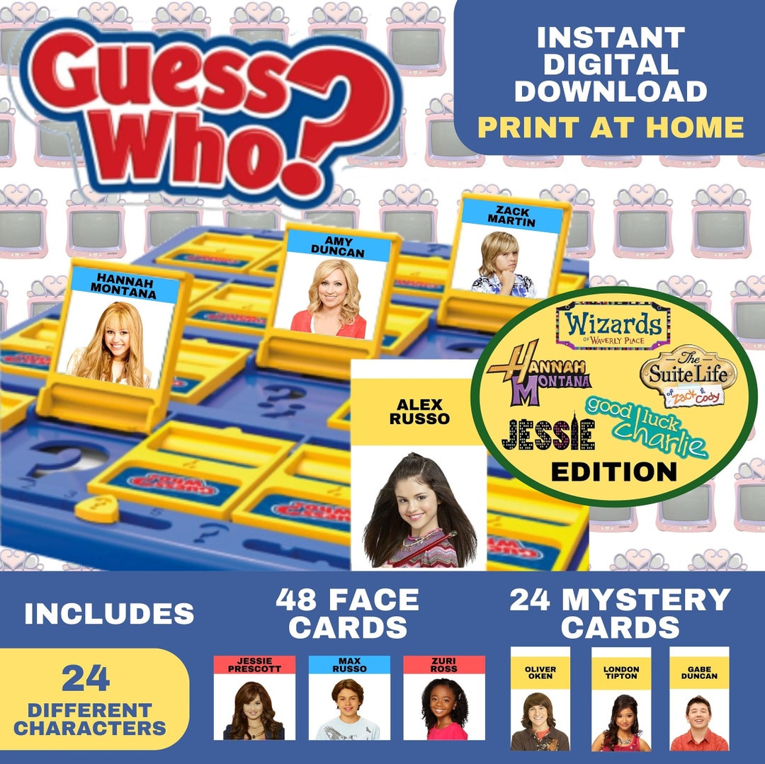 Guess Who "throwback Tv" Edition Print at Home Digital Download Game ...