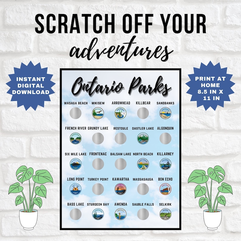 Ontario Provincial Parks DIY Scratch off Bucket List Poster (digital ...