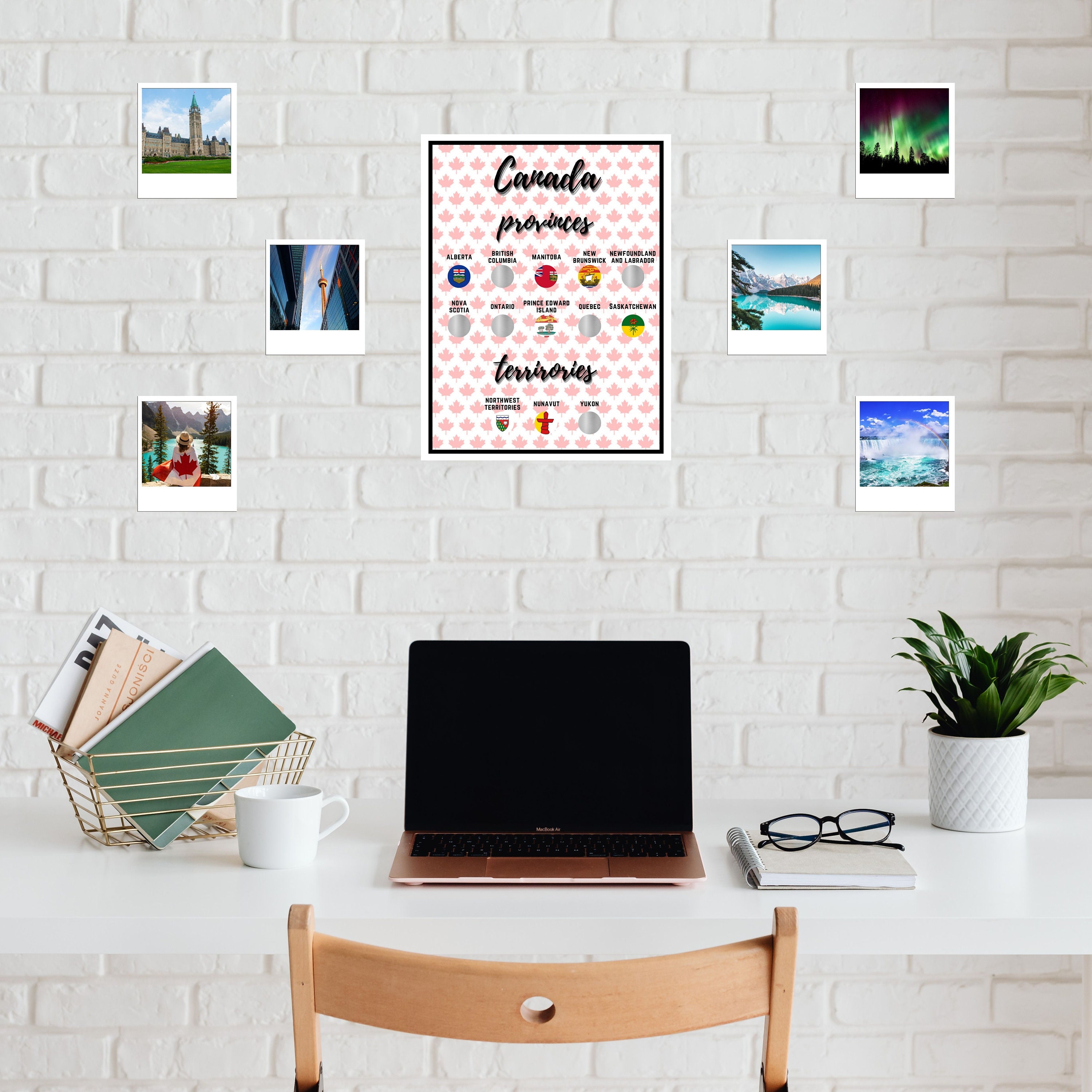 Canadian Provinces and Territories DIY Scratch off Bucket List Poster ...