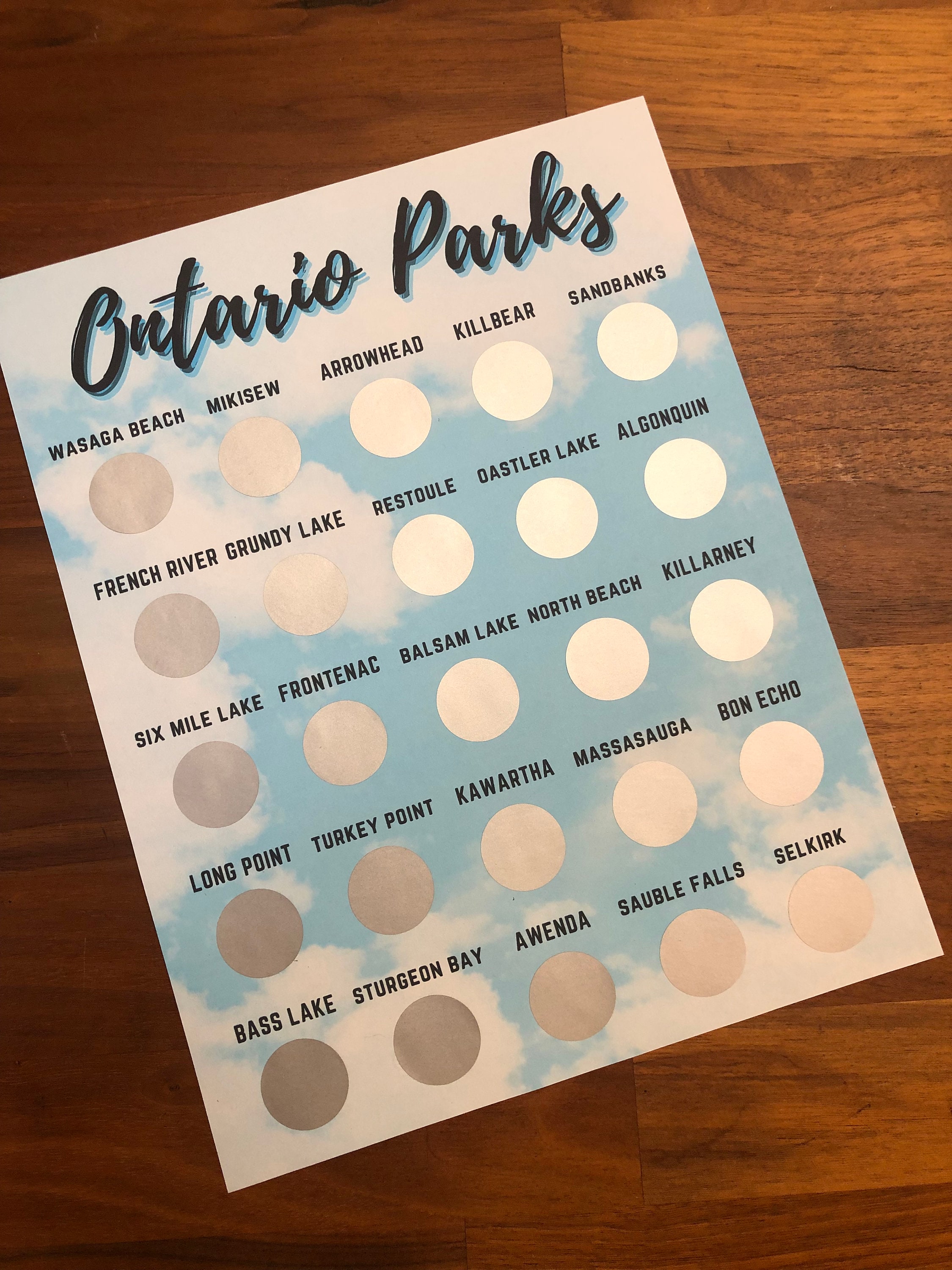 Ontario Provincial Parks DIY Scratch off Bucket List Poster (digital ...