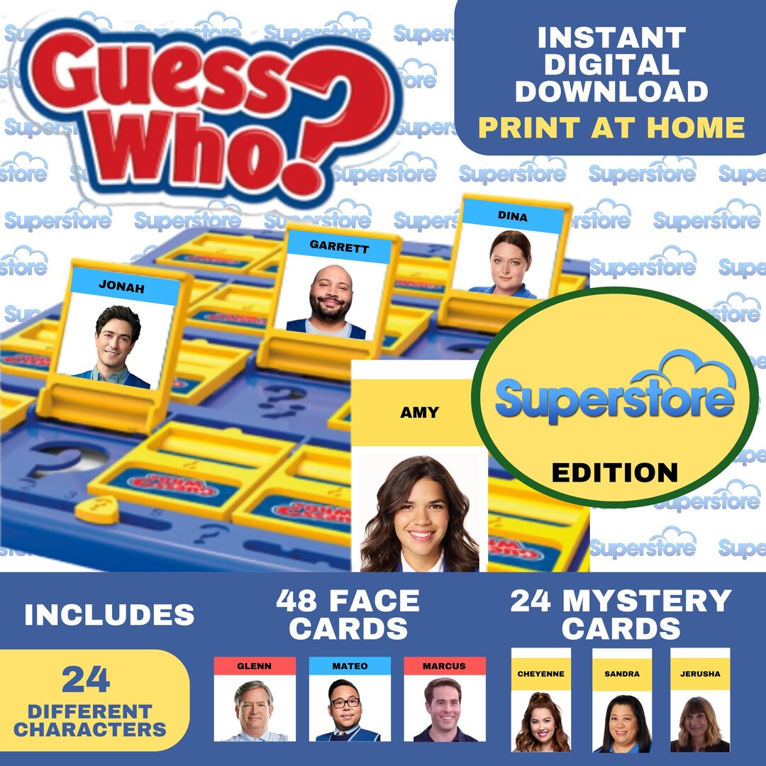 Guess Who "superstore" Edition Print at Home Digital Download Game ...