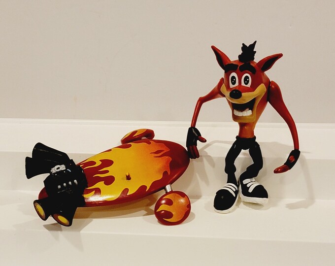 1998 Resaurus Crash Bandicoot Series 1 Jet Board Action Figure - Etsy