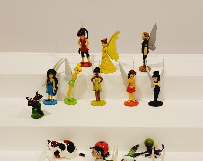 Disney Fairies With Tinkerbell Deluxe Mini Figure Set Toy Play Set With ...
