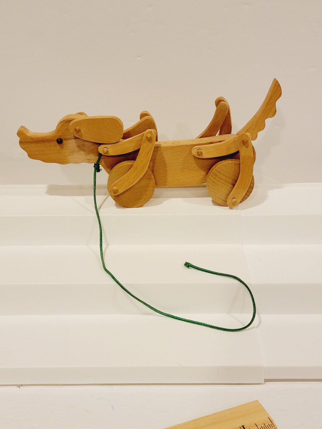 Wooden Pull String Dog Toy - Etsy