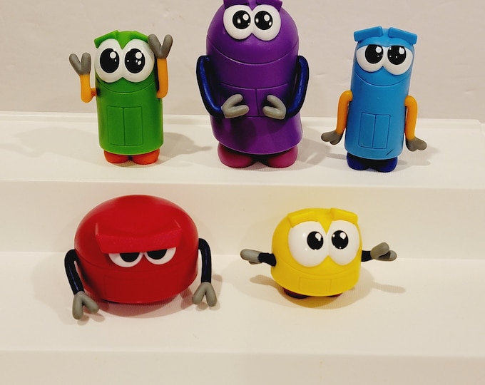 Storybots Action Figures 5 Pack Fisher Price Netflix Action Robot Toys ...