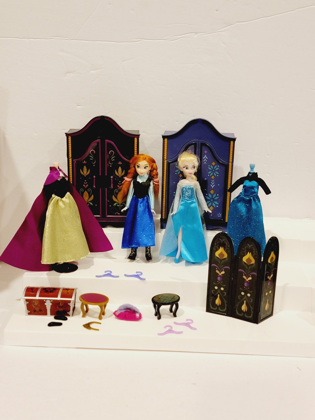 Frozen Elsa Anna Wardrobe Doll Sets Giftsets Mini Disney Store Playsets ...